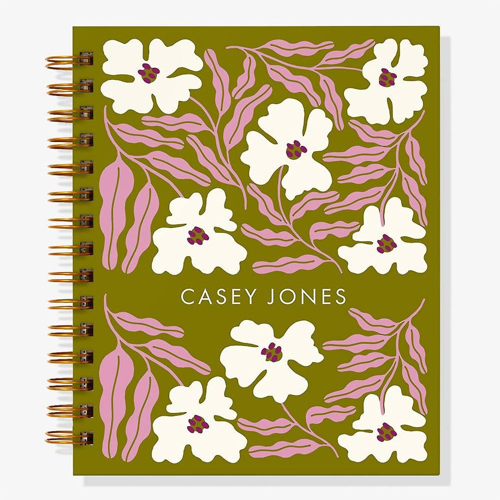 12-Month Wiggly Florals Custom Planner | Paper Source