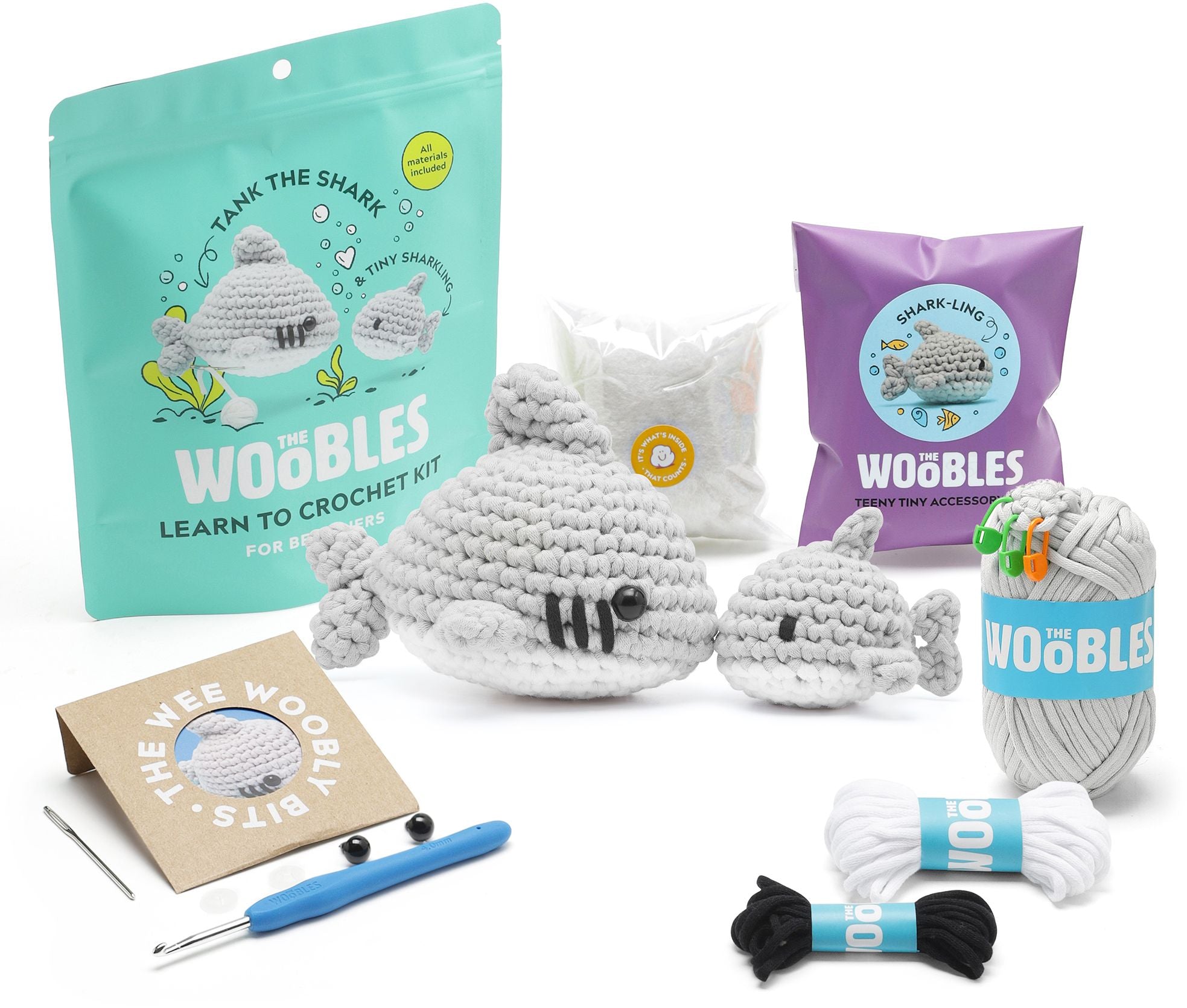 Tank the Shark, The Woobles Beginner Crochet Kit - Exclusive | Paper Source