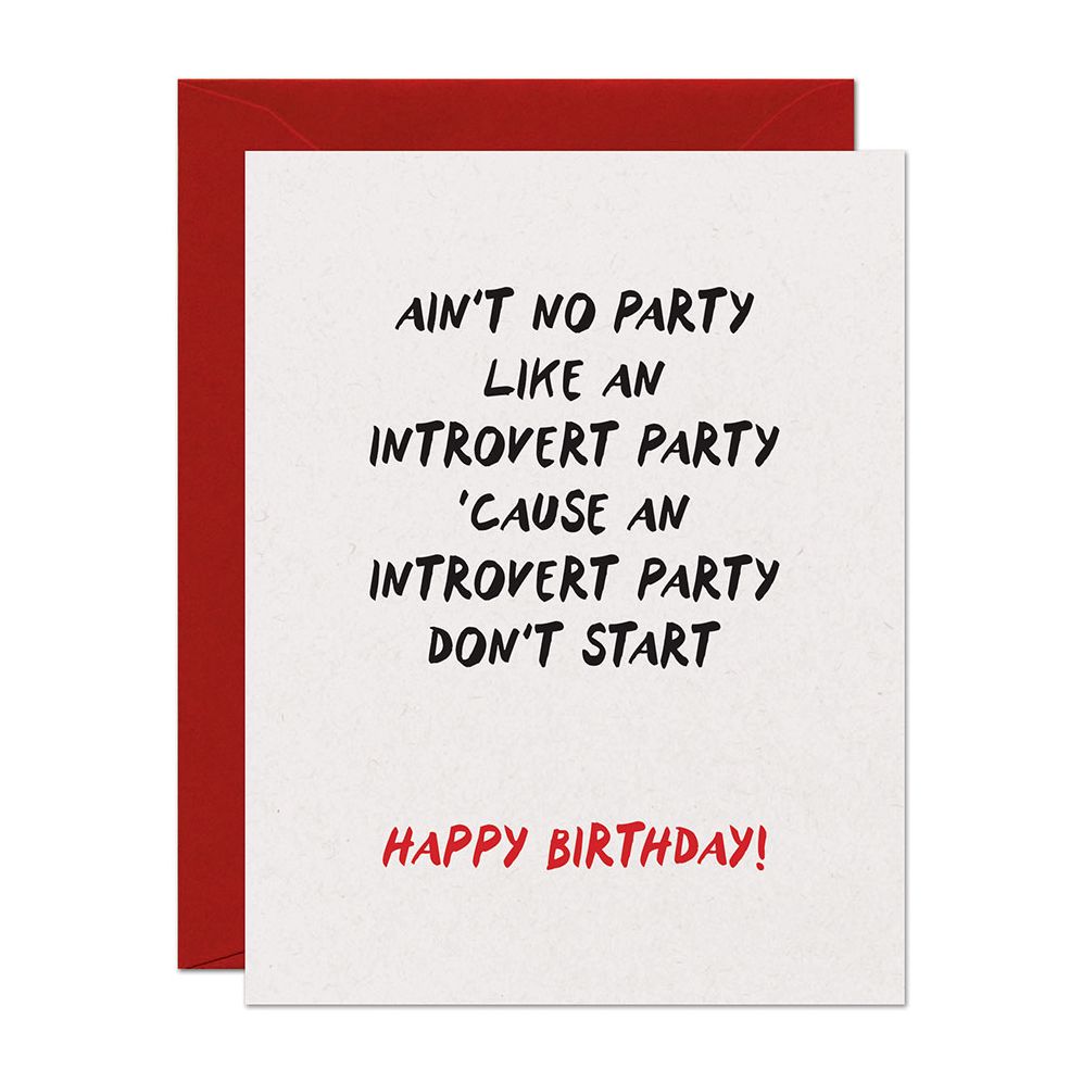 Introvert Party Birthday Card | Paper Source