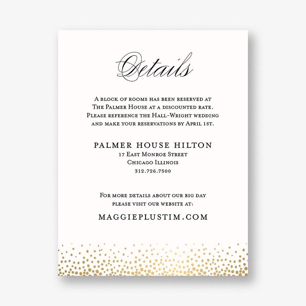 Champagne Border Information Card | Paper Source