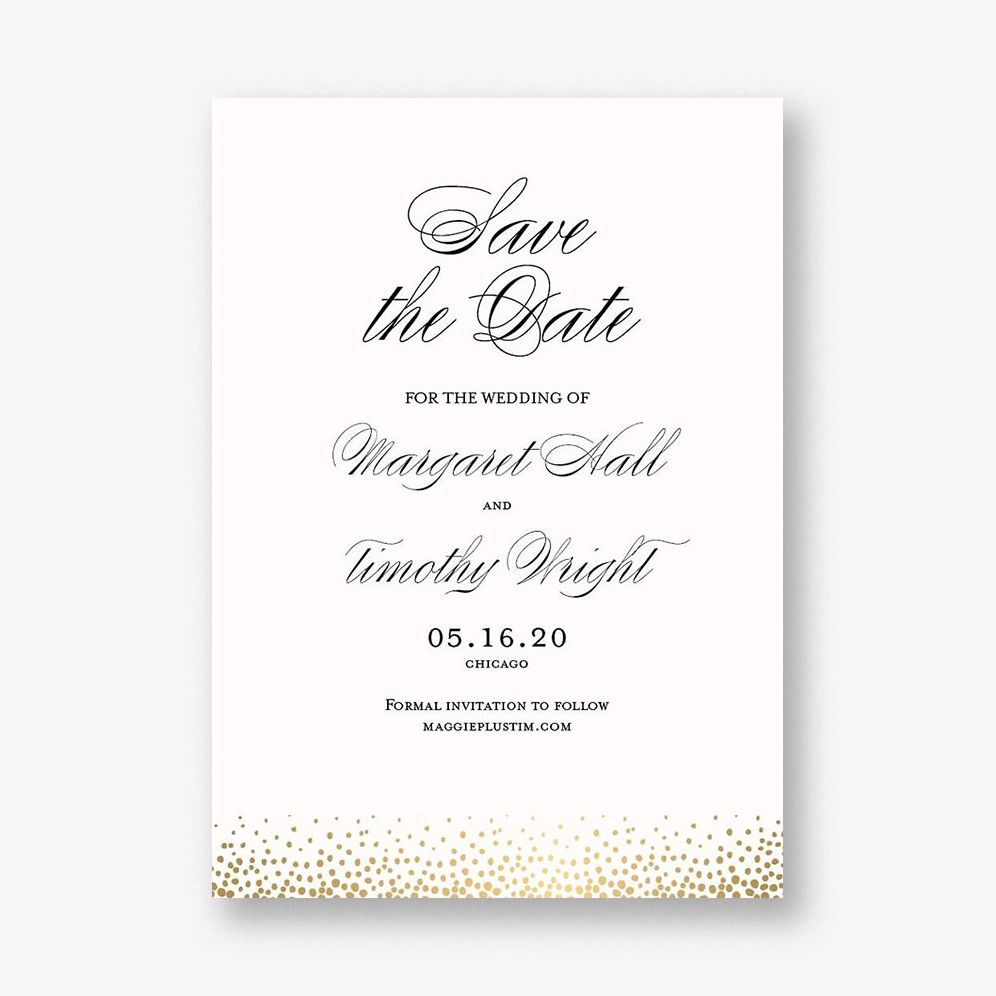 Champagne Border Save the Date | Paper Source