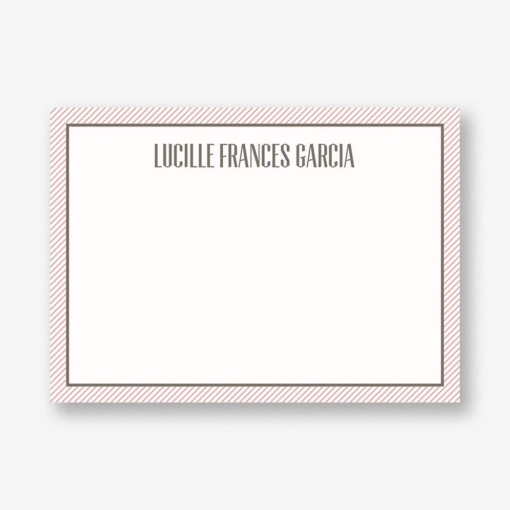 Diagonal Stripes Border A6 Stationery | Paper Source