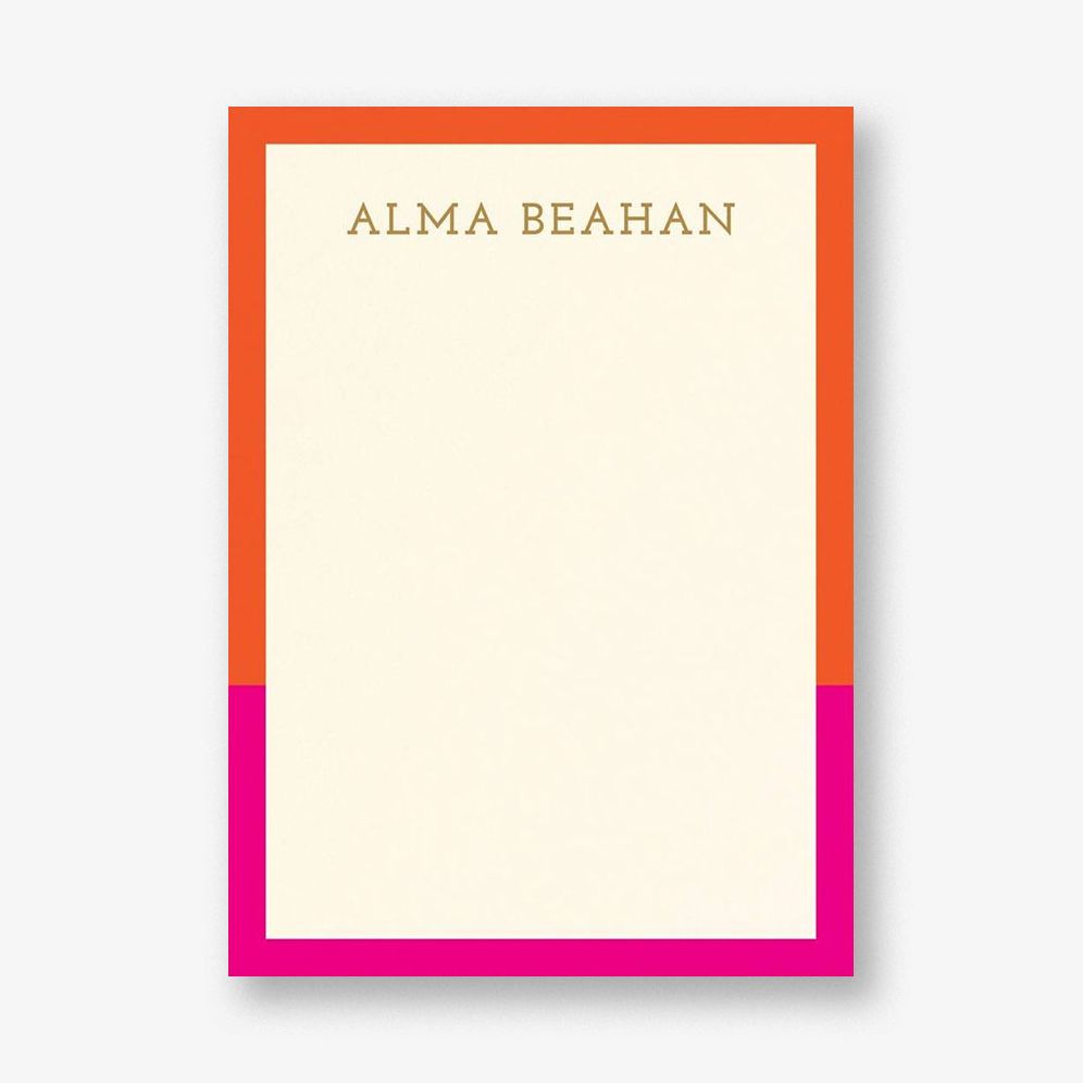 Pink Orange Colorblock Stationery | Paper Source