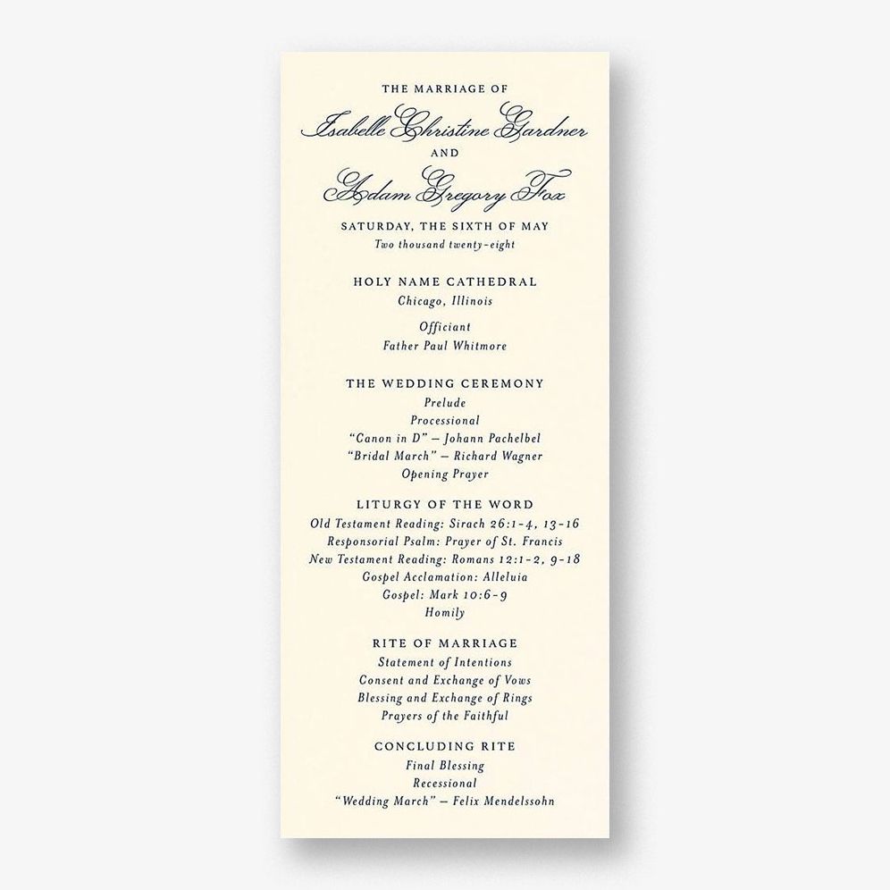 Simply Traditional Program | Paper Source