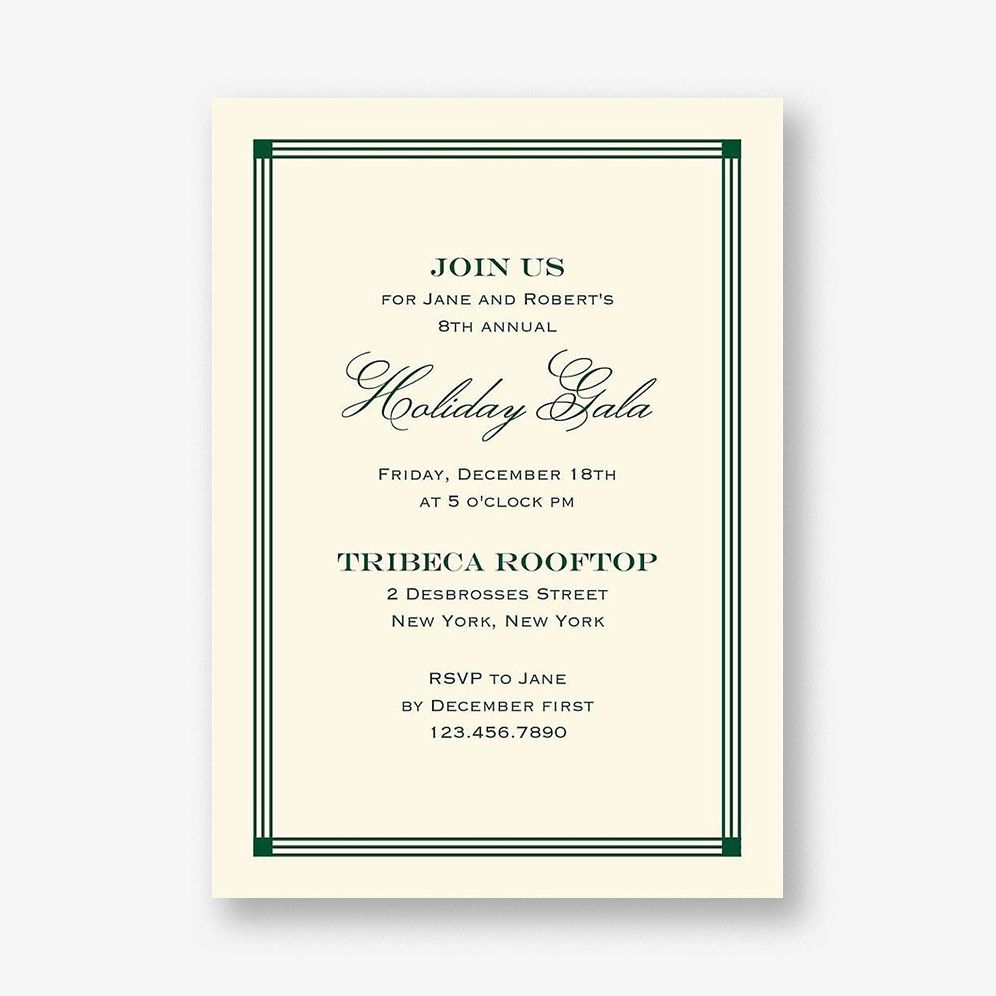 Vintage Craftsman Border Holiday Party Invitation | Paper Source