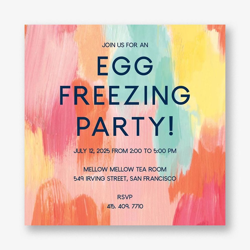Paint Square Egg Freezing Party Invitation | Paper Source