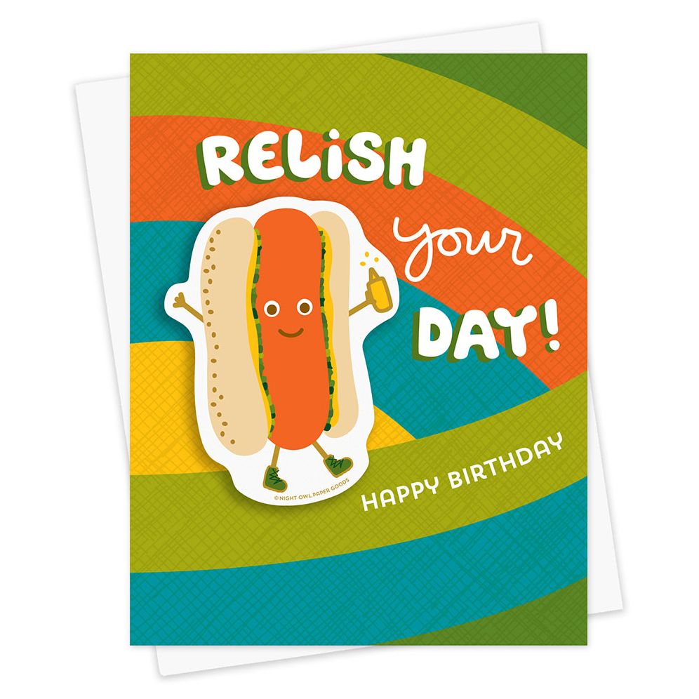 Relish Your Day Sticker Birthday Card | Paper Source