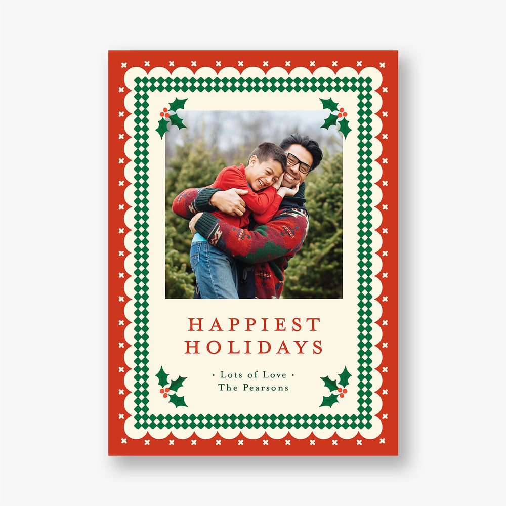 Ric Rac Holly Holiday Photo Card | Paper Source