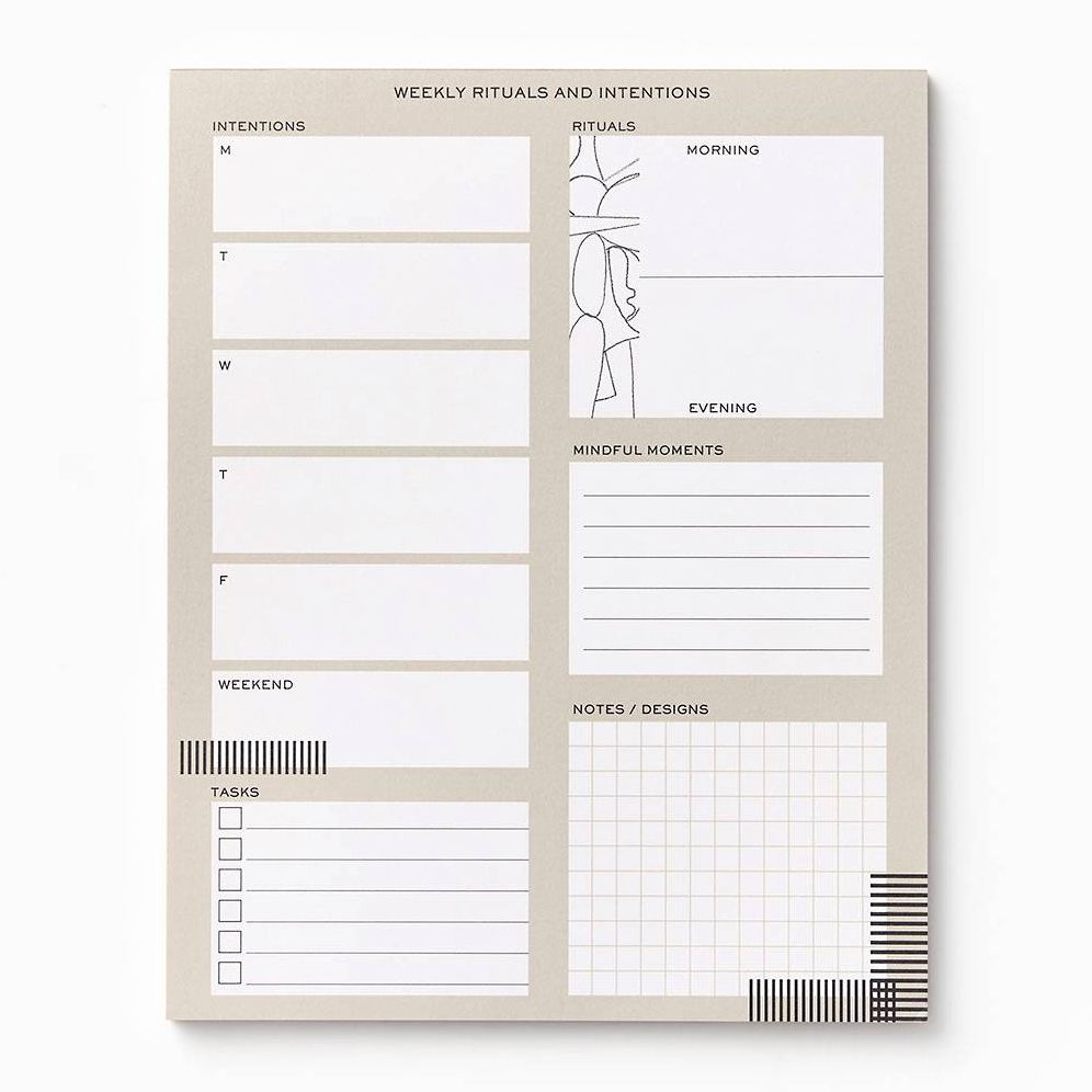 Jeremiah Brent Weekly Rituals Organizational Pad | Paper Source